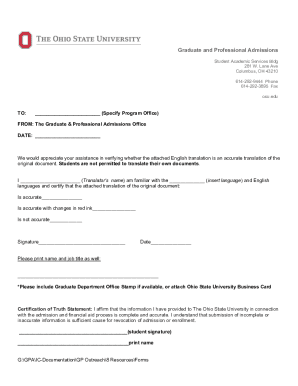 Fillable Online gpadmissions osu Student Academic Services - Campus Map - The Ohio State ...