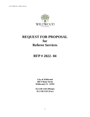 Referee Services Doc Template | pdfFiller