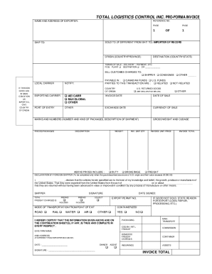 Fillable Online Pro-Forma Invoice. Pro-Forma Invoice Fax Email Print ...