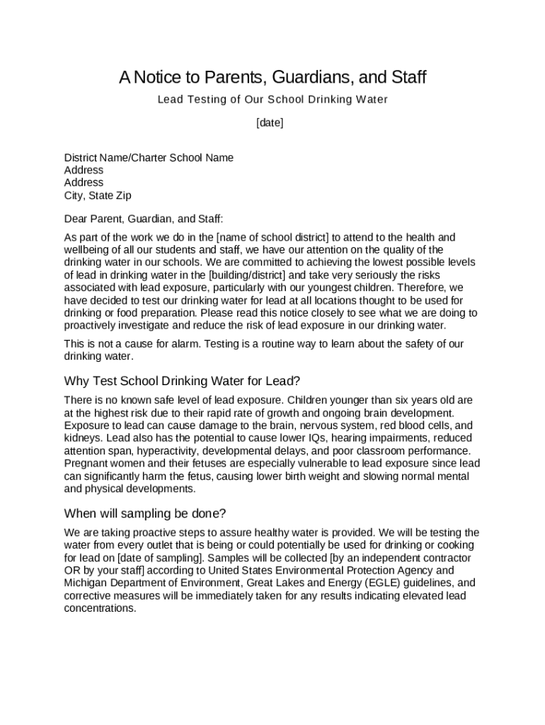 www.michigan.govegle-Sample Communication Letter 2Water Testing Notice ...