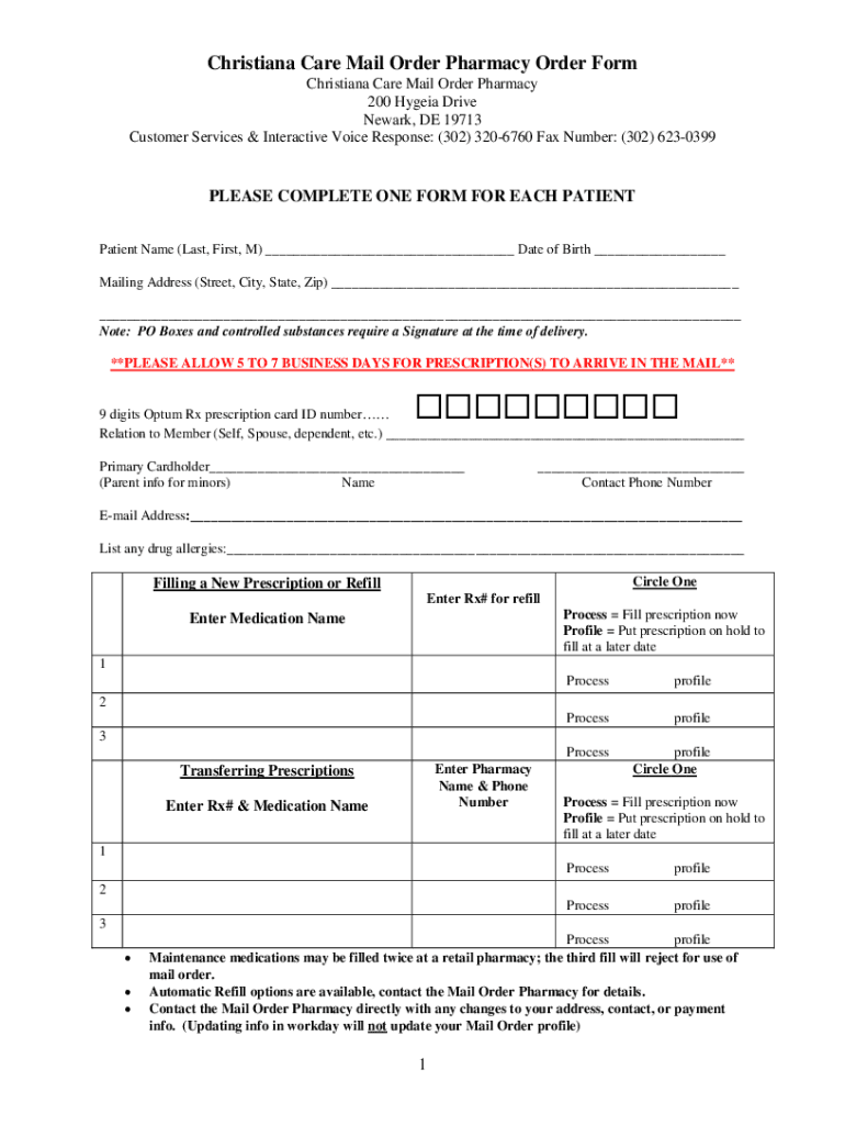 DocHub form-library147593Get Christiana Mail Order Pharmacy - US Legal ...