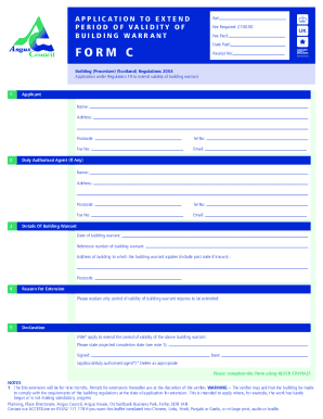 Fillable Online FORM C Application to Extend Warrant Fax Email Print ...