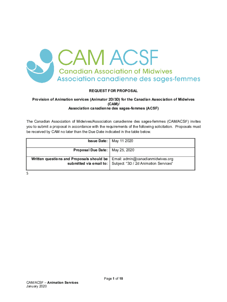 Fillable Online REQUEST FOR PROPOSAL (CAM)/ Fax Email Print - pdfFiller