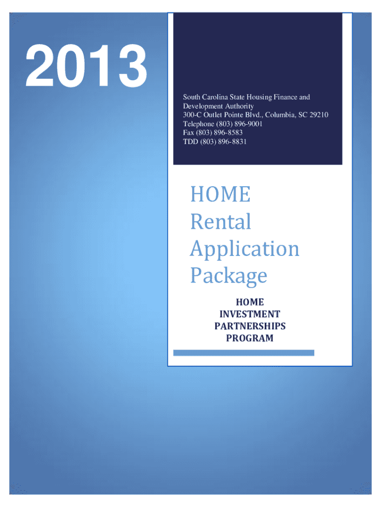 Fillable Online SC HousingSouth Carolina State Housing Finance and ...