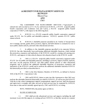 Fillable Online Management Services Agreement Fax Email Print - pdfFiller