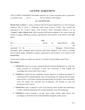 Fillable Online LEAVE AND LICENSE AGREEMENT Sample ClausesLaw Insider Fax Email Print - pdfFiller