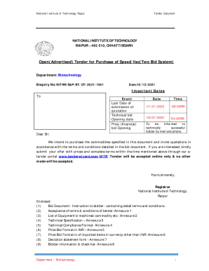 Fillable Online Government eProcurement System - e Tender S Fax Email ...