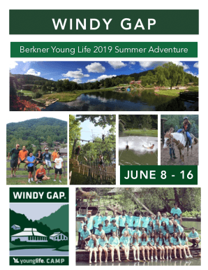 Fillable Online Volunteers - Windy Gap Young Life Camp Fax Email Print - pdfFiller