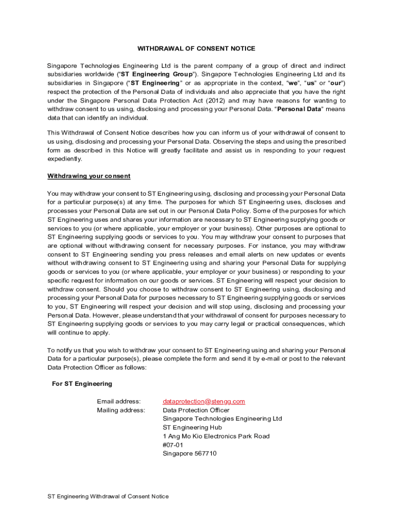 Fillable Online stai.com.sgpersonal-data-policyPersonal Data PolicySTA ...