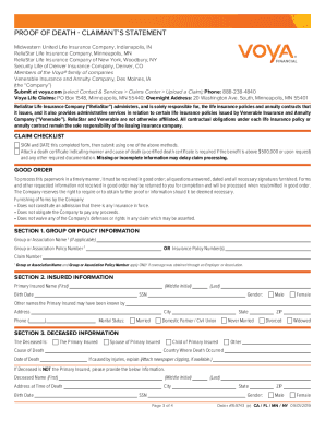 Fillable Online Get Voya Claimant Statement - US Legal Forms Fax Email ...