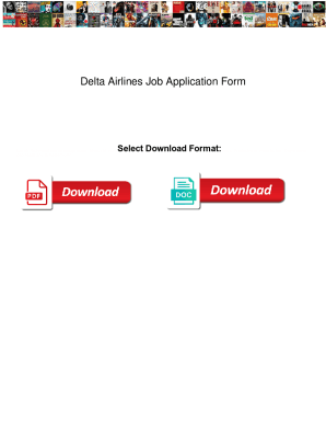Fillable Online Delta Airlines Job Application Form. Delta Airlines Job ...
