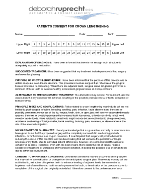 Fillable Online Consent For Crown Lengthening - Berkeley Lake Dental ...