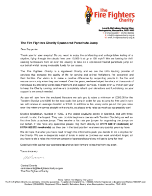 Fillable Online The Fire Fighters Charity - Changing The Lives Of Our ...