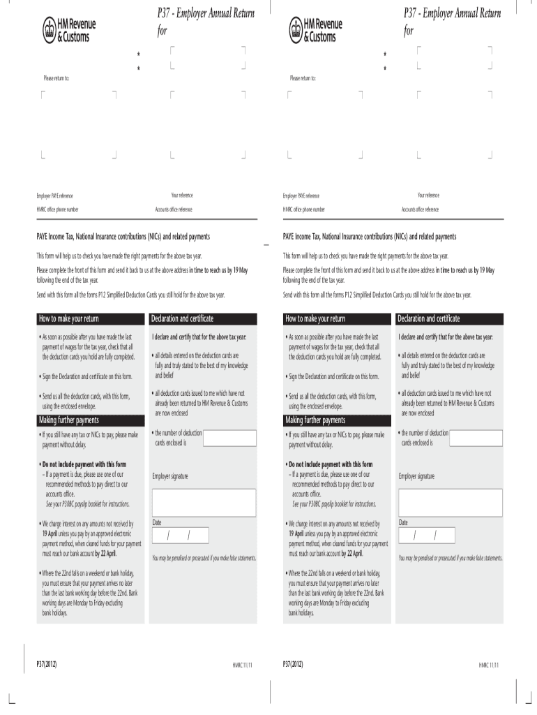 Fillable Online cocodoc.com form 29081036-download-form-p37-hmDownload Form P37 - Hm Revenue ...