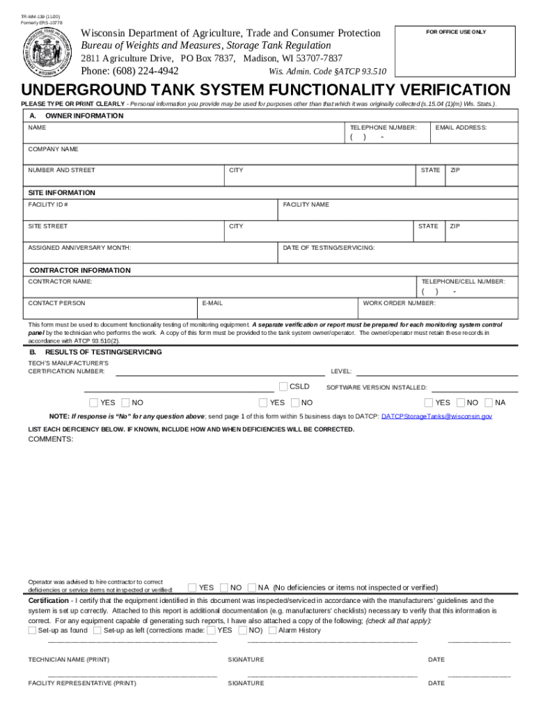 DATCP Home Petroleum / Hazardous Liquids Storage Tanks Overview - Wisconsin - datcp wi Doc ...