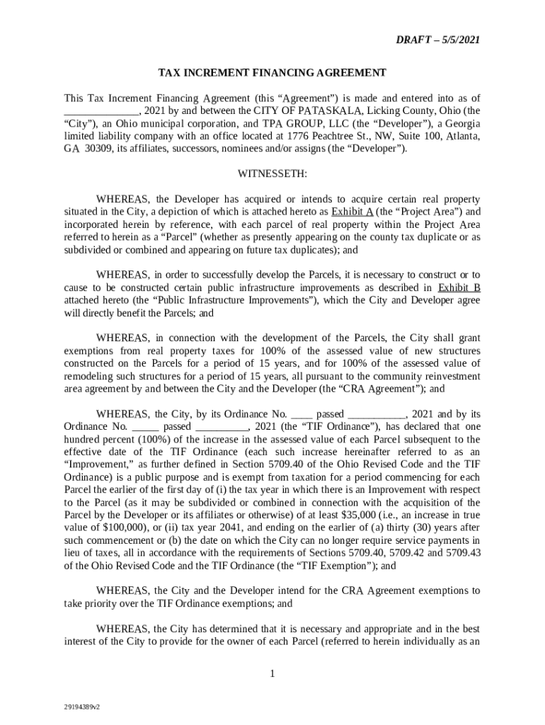 www.lawinsider.comclausetax-incrementTax Increment Financing Agreement ...