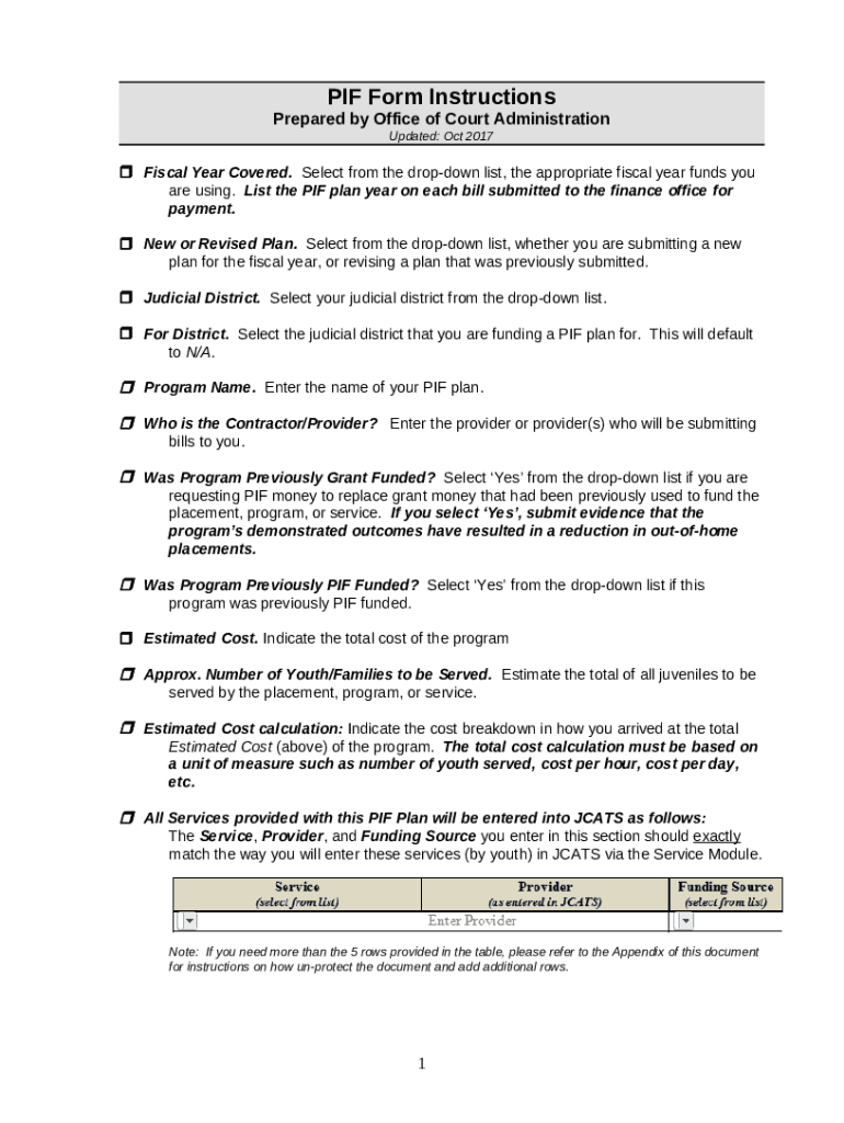 PIF Directions - courts mt Doc Template | pdfFiller
