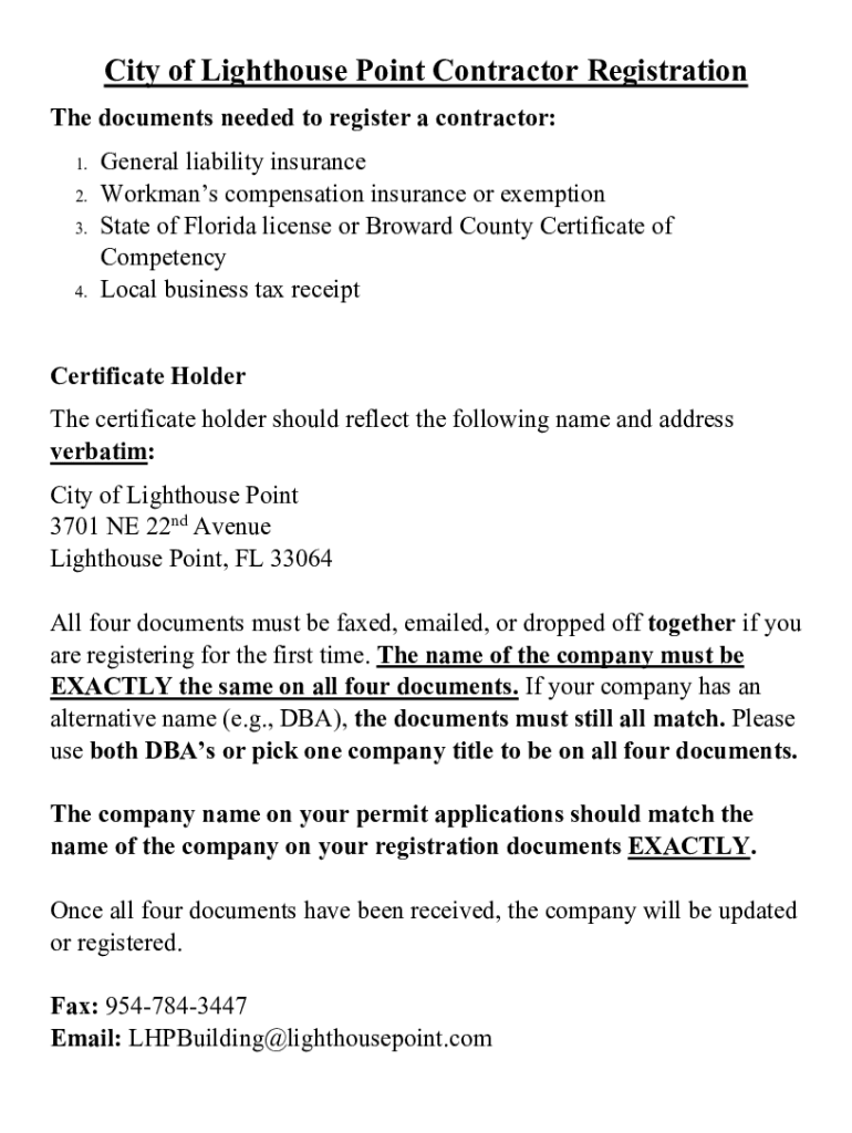Fillable Online Contractor registration form with email Fax Email Print ...
