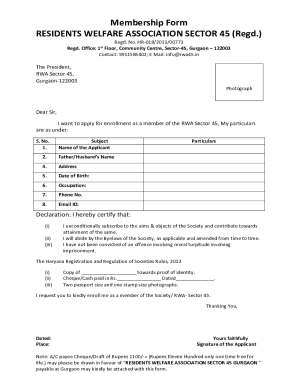 Fillable Online Sample membership form for association Fax Email Print ...