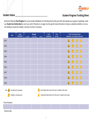 Fillable Online Student Progress Tracking Sheet TemplateJotform Tables ...