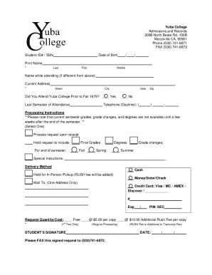 Fillable Online yc yccd fill.ioYuba-Community-College-Admissions ...