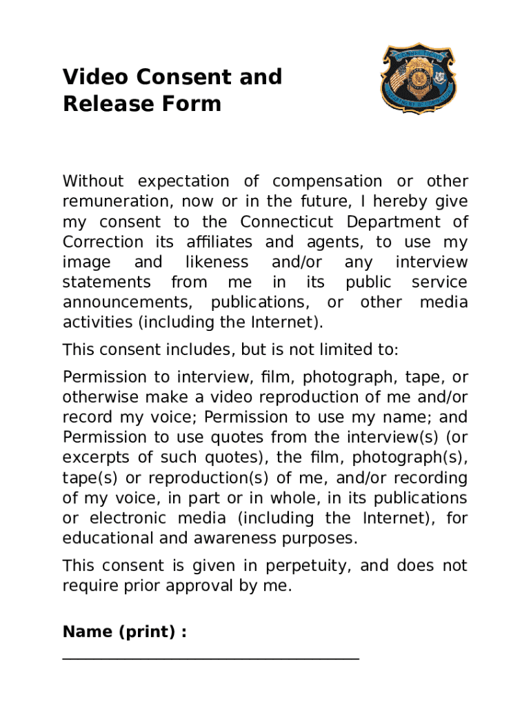 Consent .docx - PHOTO / VIDEO CONSENT AND RELEASE ... Doc Template ...