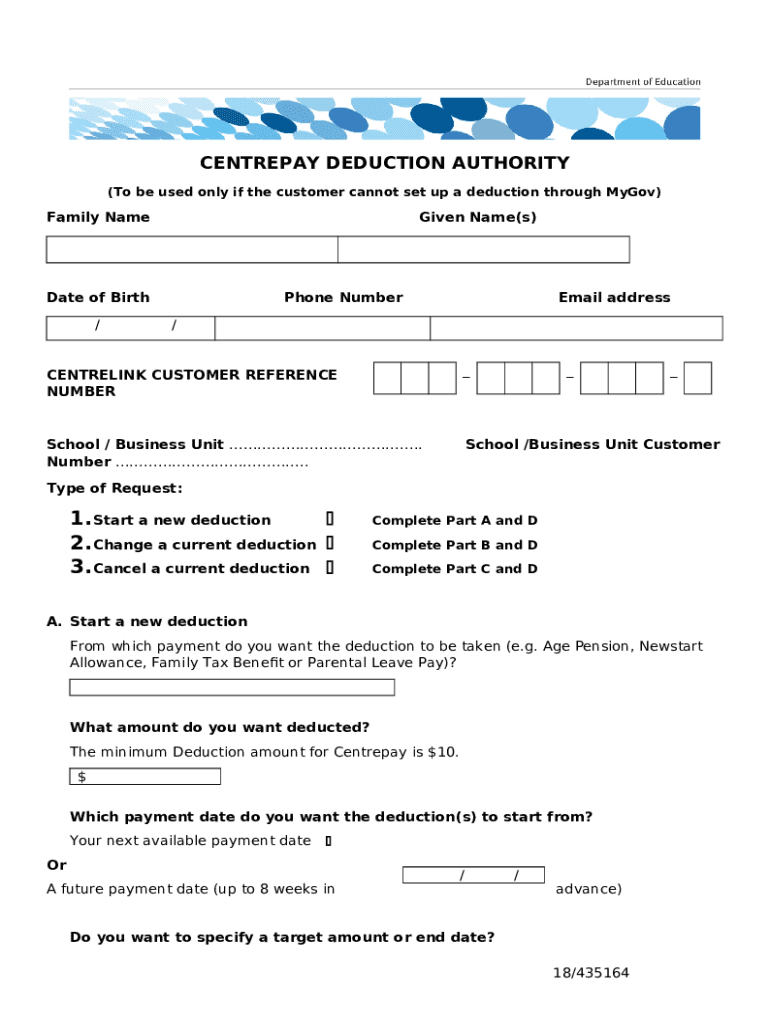 Set up Centrepay deductions - Centrepay - Services AustraliaCentrepay ...