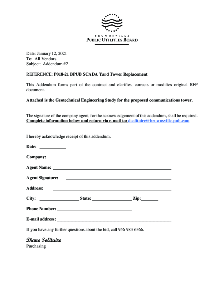 Fillable Online Diane Solitaire - Brownsville Public Utilities Board ...