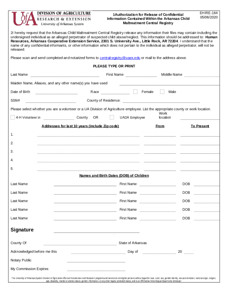 EHIRE-164, Authorization for Release of Confidential Ination Doc ...