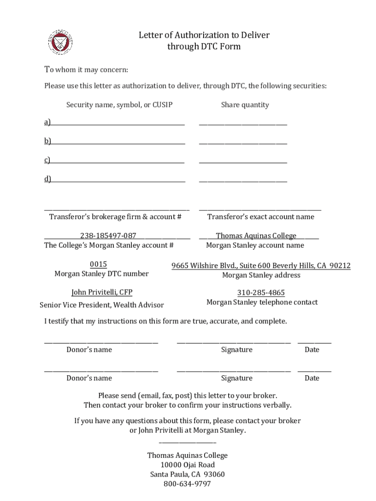 Fillable Online Letter of Authorization - Sample Letter of ...