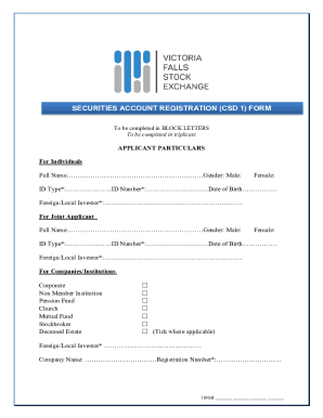 Fillable Online SECURITIES ACCOUNT OPENING FORM CSD 1.doc Fax Email ...