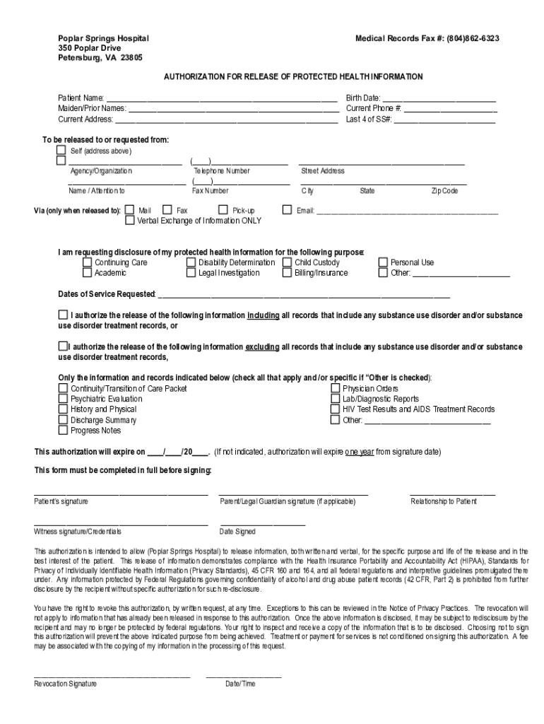 Fillable Online Authorization-for-Release-of-PHI-Rev-Apr-2022.doc Fax Email Print - pdfFiller