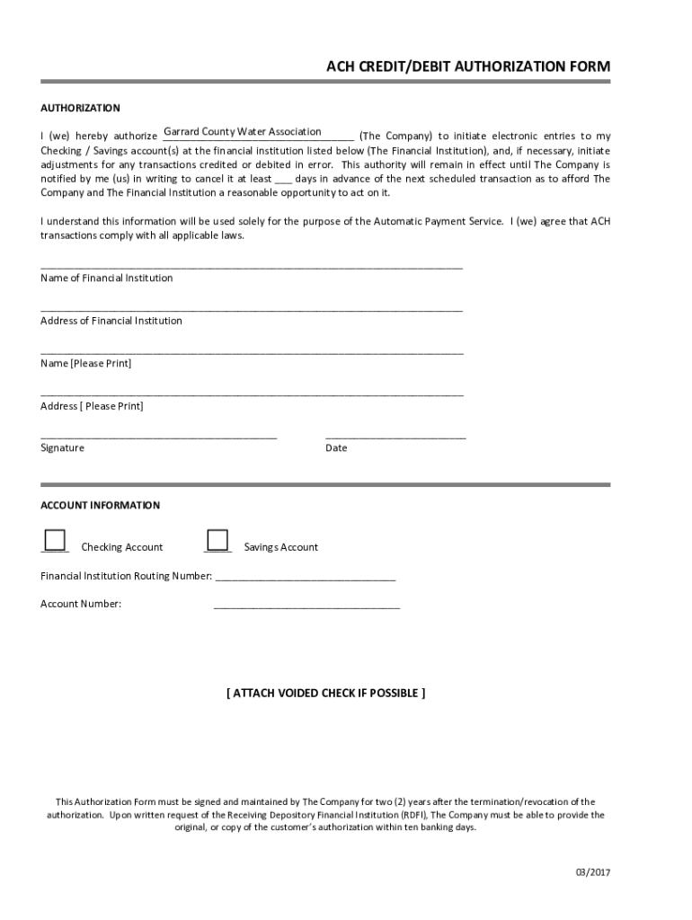 Fillable Online How to foolproof your company's ACH Proof of ...