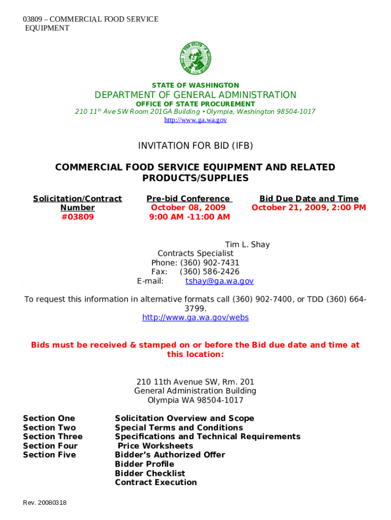 apps.des.wa.gov contracting 03809bPart I THE MODEL SOLICITATION - Department of Enterprise ...