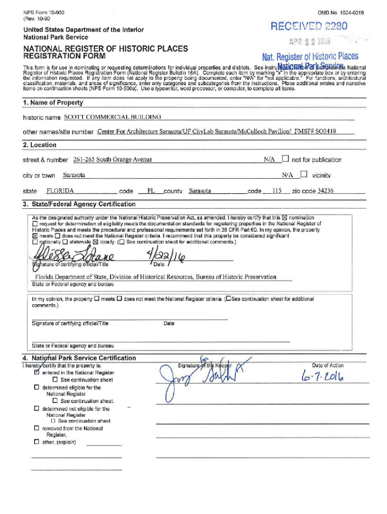 Fillable Online Scott Commercial Building. Multiple Property Name Fax ...