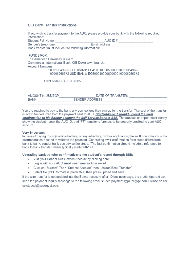 Fillable Online documents aucegypt forms.aucegypt.eduStudentServicesFormsPayment1. Cash payments ...
