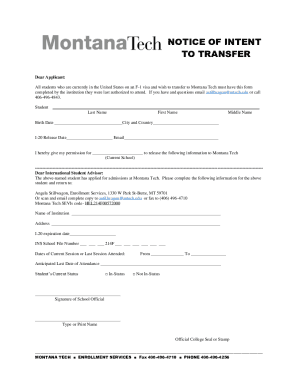 Fillable Online fill.io Notice-of-Intent-to-TransferFillable Notice of ...