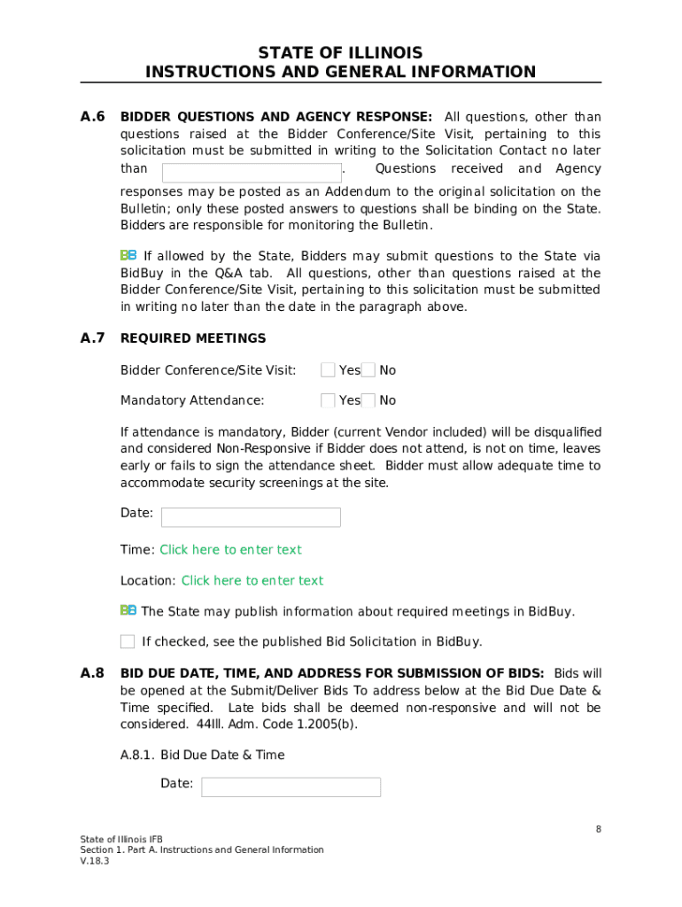 Solicitation and Contract Templates and s - General Services - Illinois ...