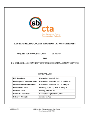 Fillable Online SANBAG RFP-Caltrans Non Federal Architecture and ...
