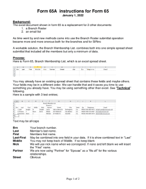 Fillable Online Form 65A.doc Fax Email Print - pdfFiller