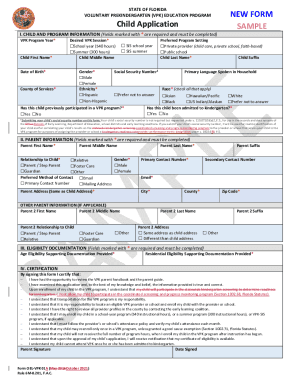 Fillable Online Form OEL-VPK 01A (October 2021)DRAFT Fax Email Print ...