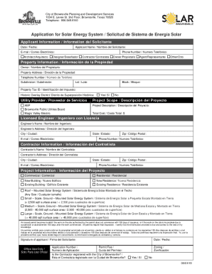 Fillable Online Application for Solar Energy System / Solicitud de ...
