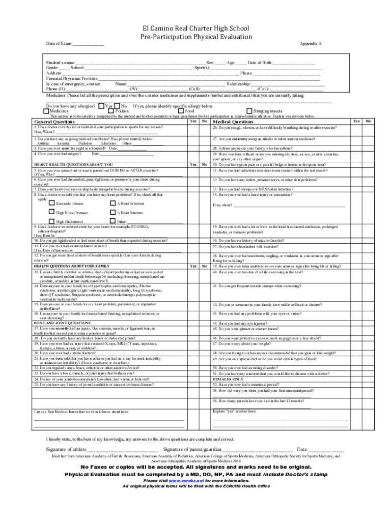 Fillable Online ECR PHYSICAL FORMpdf.pdf Fax Email Print - pdfFiller