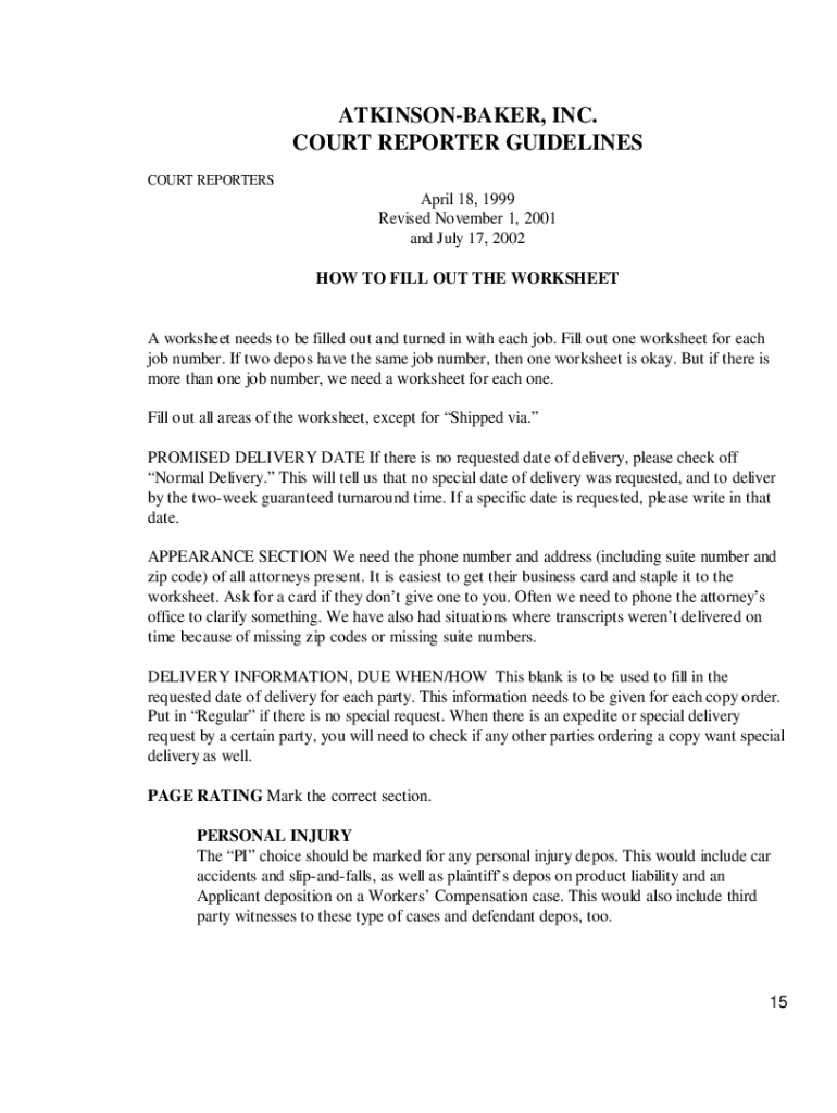 Fillable Online www.uscourts.govformscourt-reporter-formsCourt Reporter ...