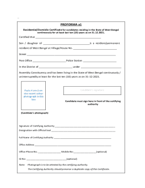 Fillable Online www.nujs.eduwp-contentuploadsPROFORMA FOR RESIDENTIAL ...