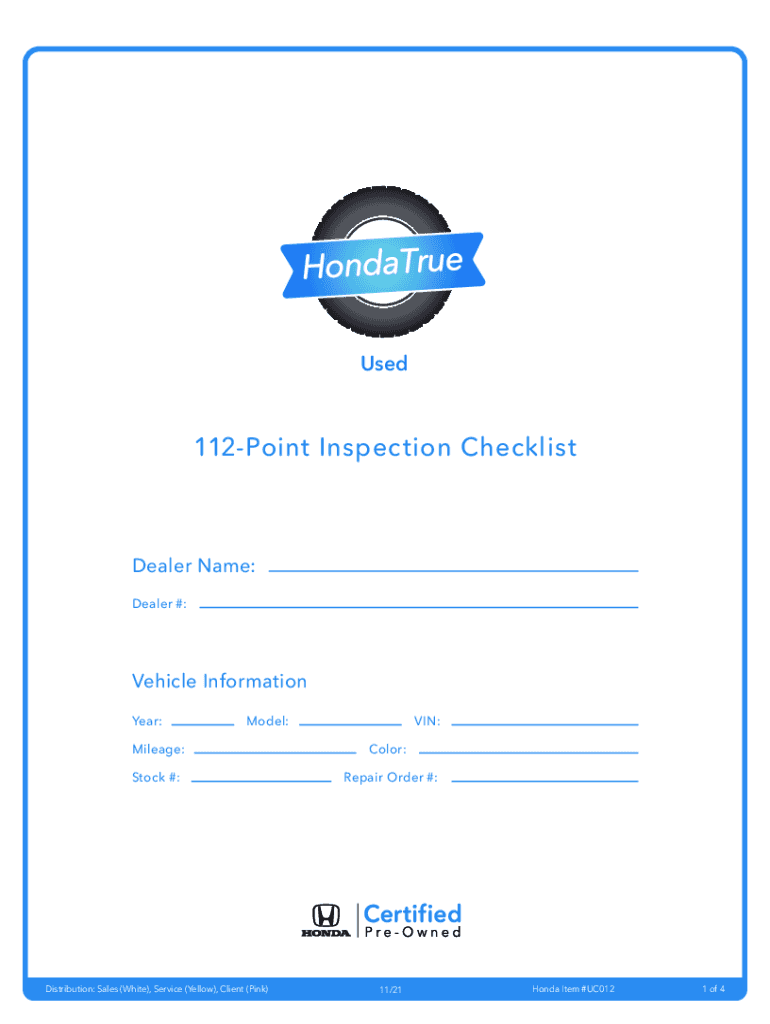 Fillable Online docslib.org182-point-inspection-checklist182-Point ...
