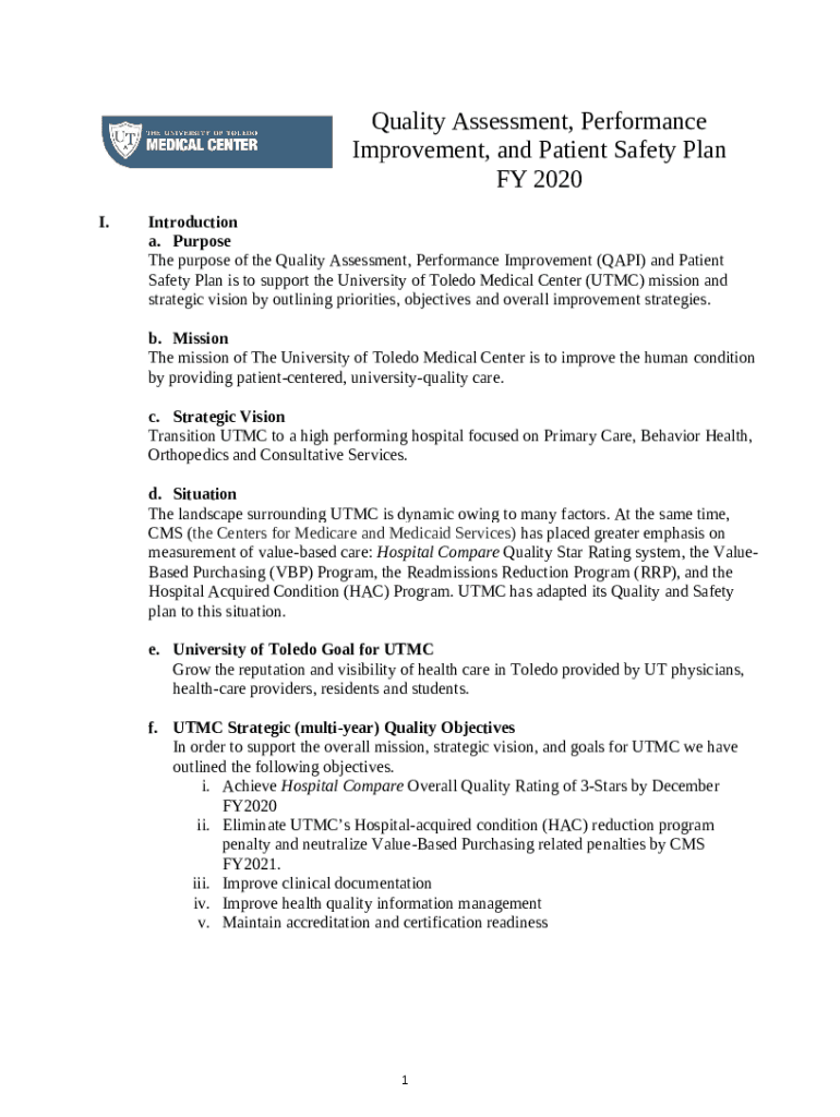 Quality and Patient Safety Plan FY2021 mwe v3 - University of Toledo ...