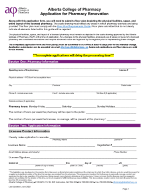 Fillable Online Application for Pharmacy Renovation Fax Email Print - pdfFiller
