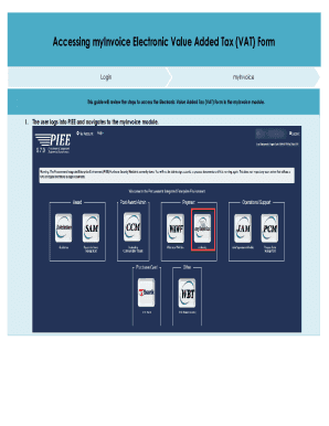 Fillable Online Accessing myInvoice Electronic Value Added Tax (VAT) Form. This guide will ...