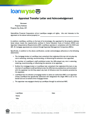 Fillable Online aaalendings.comformsAAA-Appraisal-TransferAPPRAISAL ...